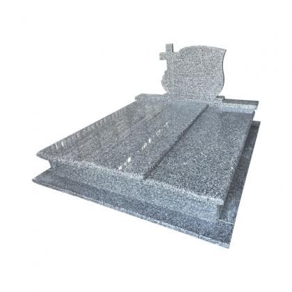 Buy Swan White Granite Double Full Monument European Cemetery Stone For ...