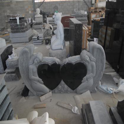 Buy American Double Angel Headstone Gravestone Monument,American Double ...
